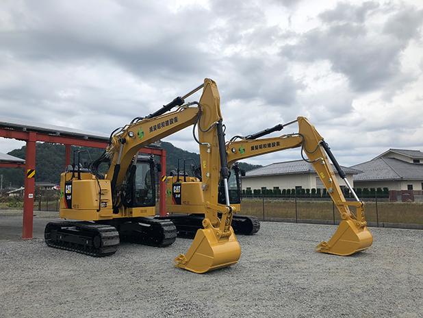 CATの0.45m3バックホウ【314F】を2台納入しました ｜ 揖斐昭和建設株式会社